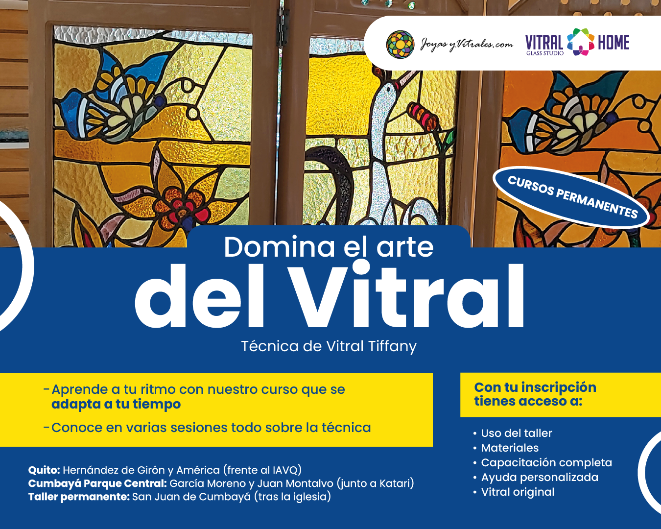 Cursos permanentes – Joyas y Vitrales